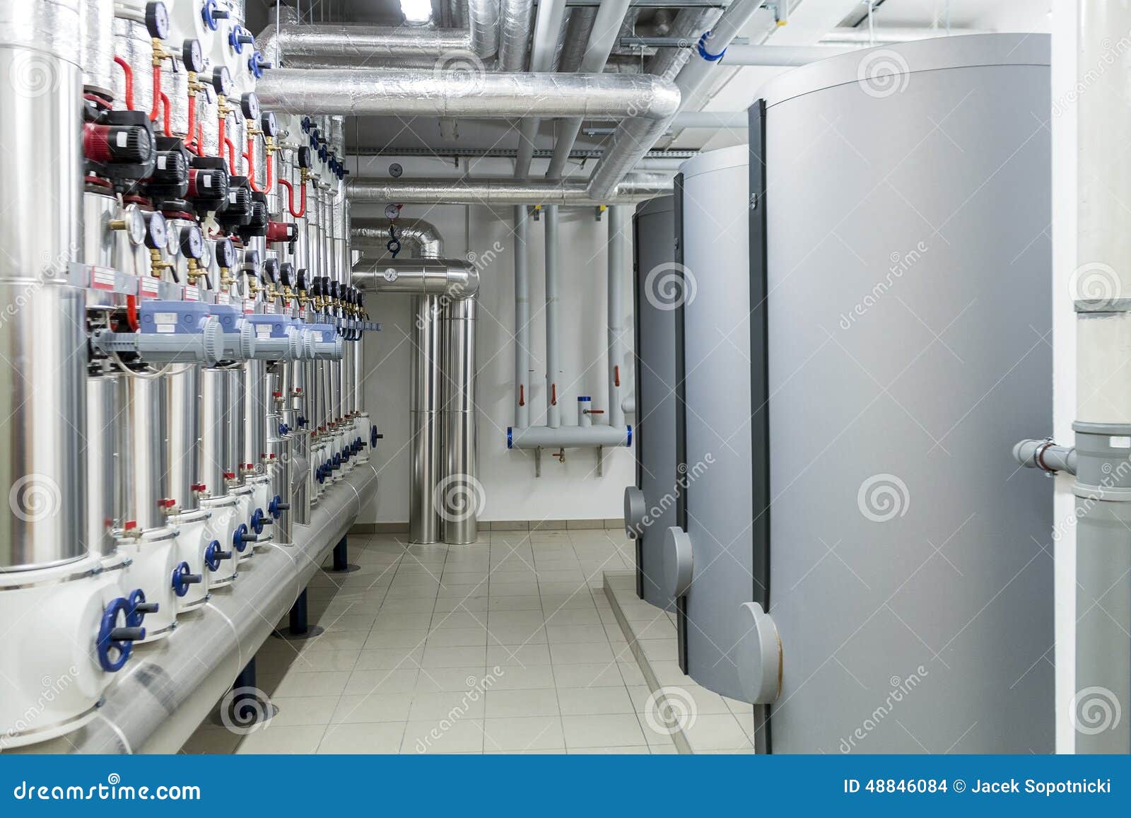 Modern Efficient Heating System. Stock Photo - Image of line, pump ...
