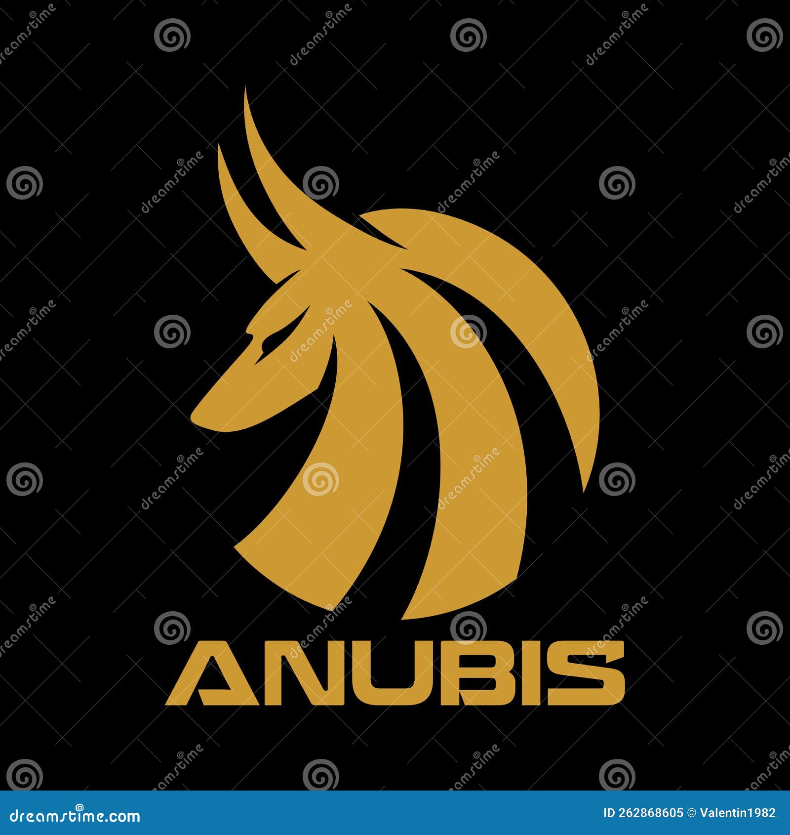 Modern Egyptian God Anubis Logo. Stock Vector - Illustration of modern ...