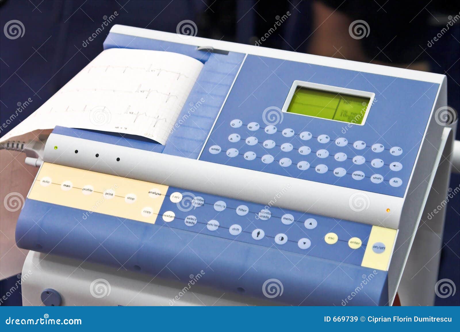 Modern EKG Machine stock image. Image of machine, heath - 669739
