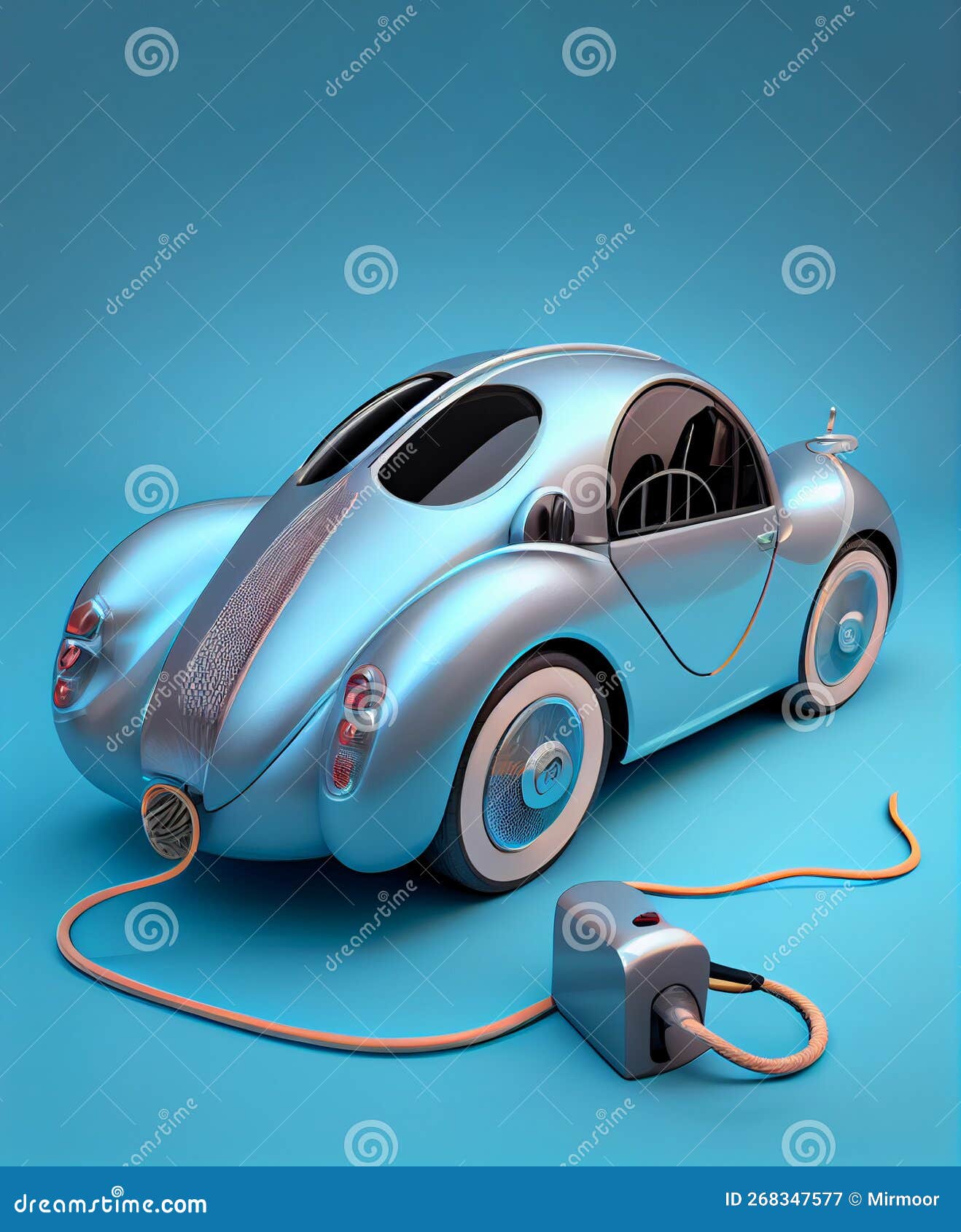 Modern electric car stock illustration. Illustration of cell - 268347577