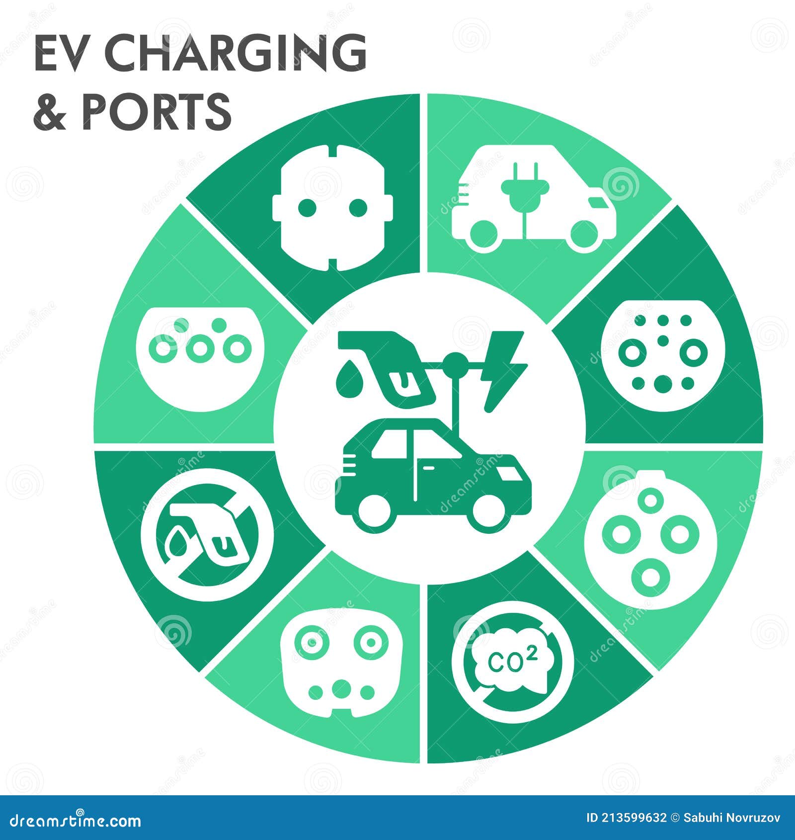 Modern Electric Car Infographic Design Template with Icons. Electric ...