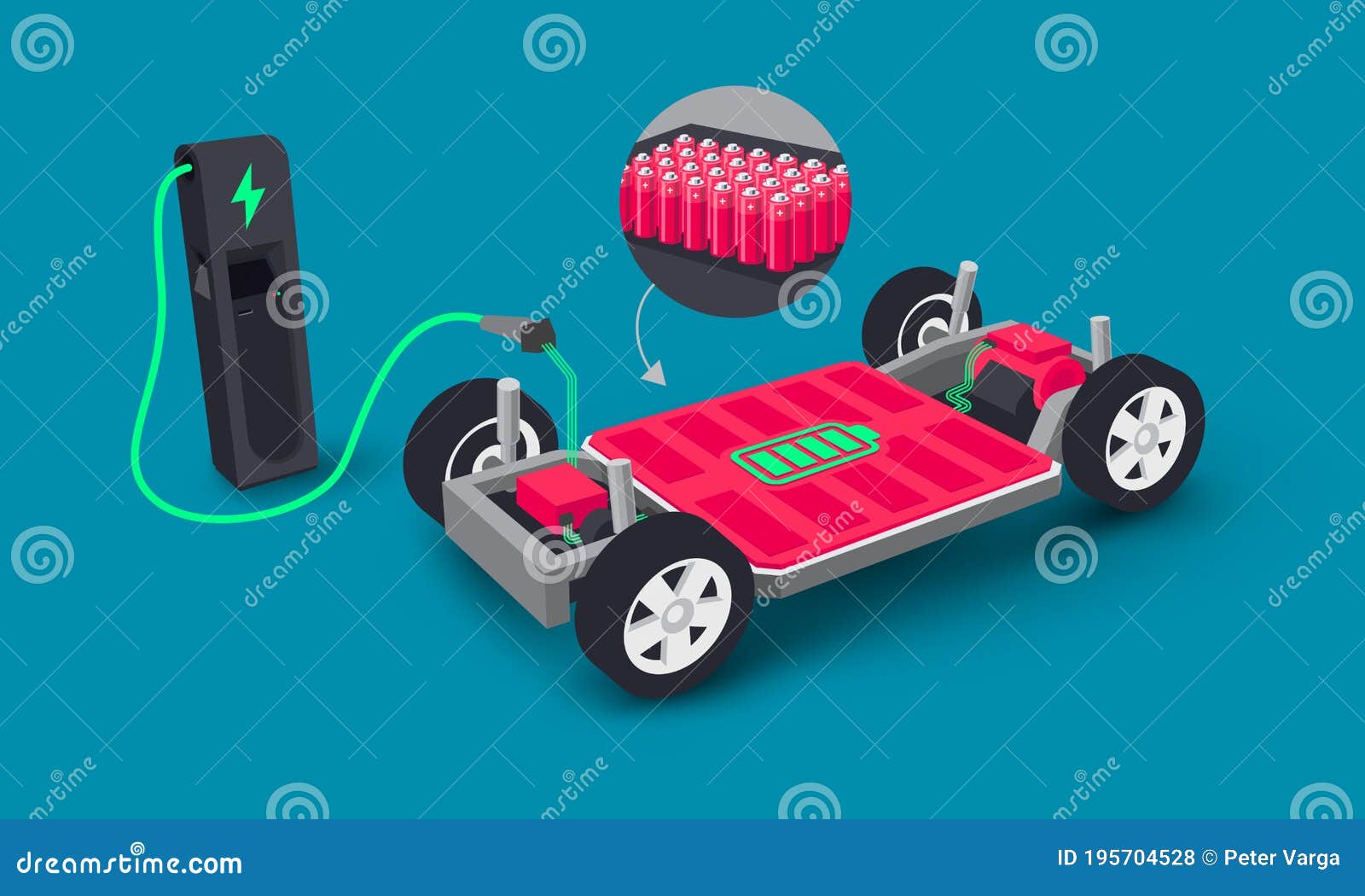 Electric Car Chassis With High Energy Battery Cells Pack Modular ...