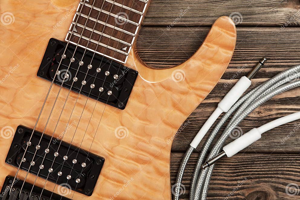 Modern electric guitar stock photo. Image of roll, metal - 52785130