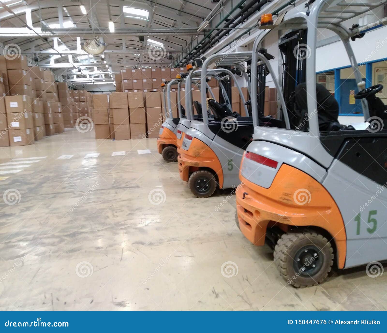 Modern Electric Loader. Modern System of Address Storage of Goods in ...