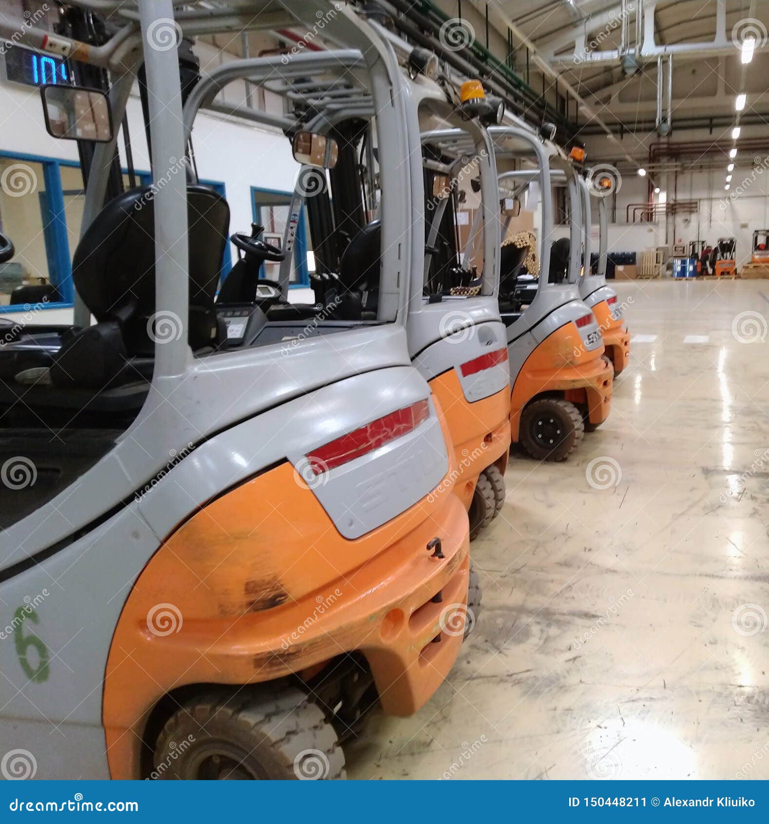 Modern Electric Loader. Modern System of Address Storage of Goods in ...