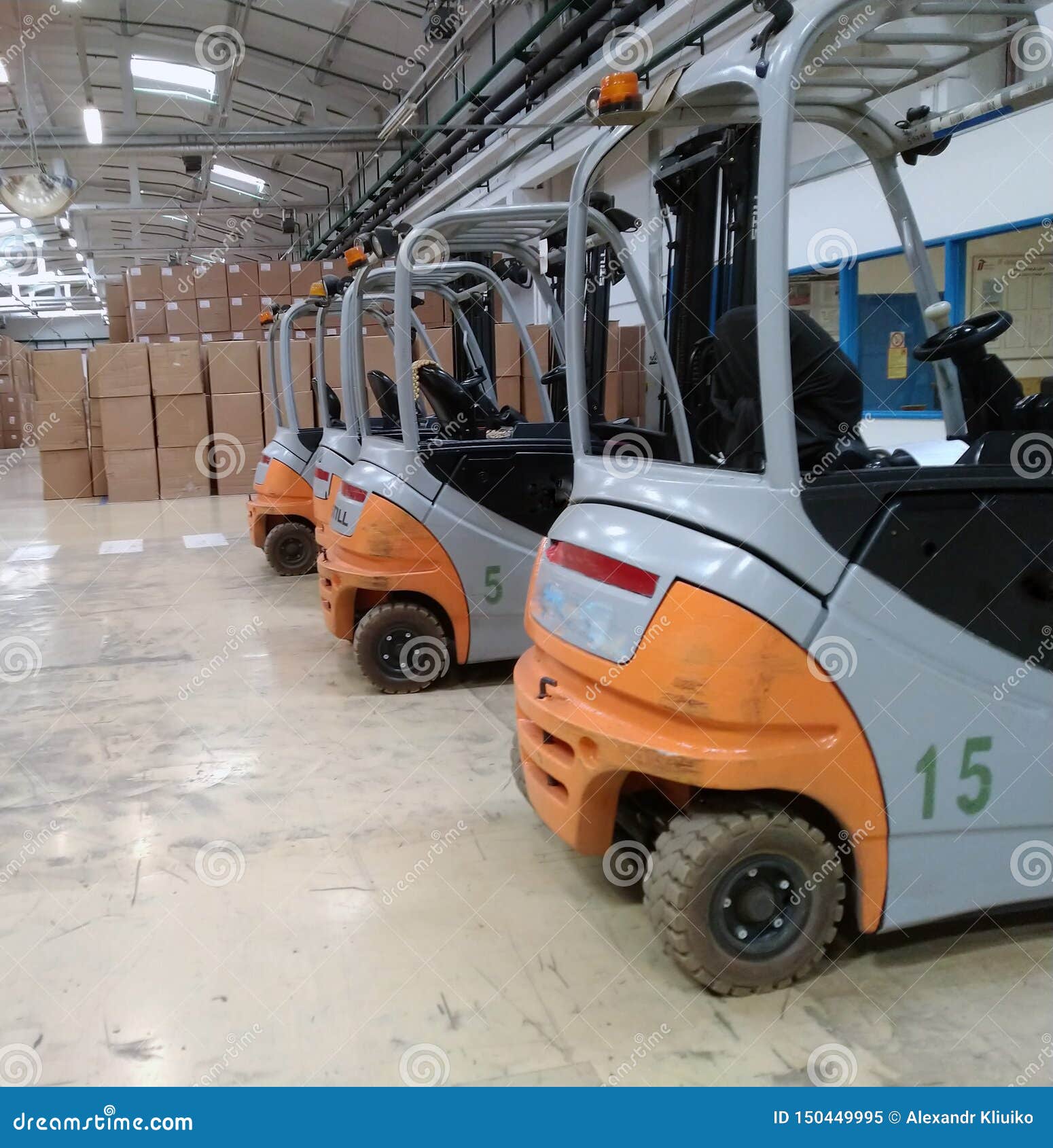 Modern Electric Loader. Modern System of Address Storage of Goods in ...