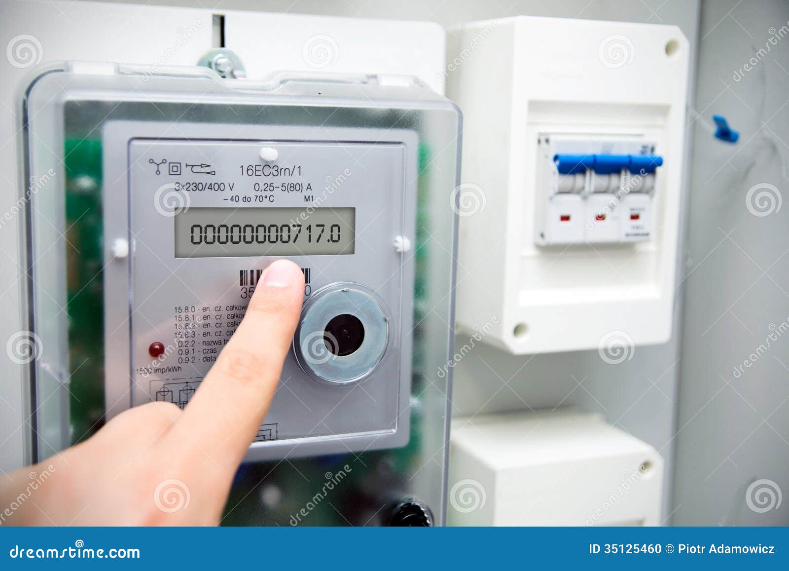Modern electric meter stock photo. Image of supply, appliance - 35125460