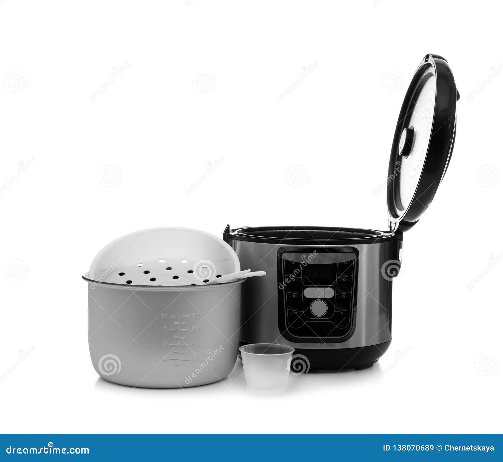 Modern Electric Multi Cooker, Parts and Accessories Stock Image - Image ...