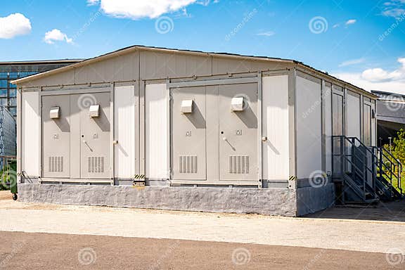 Modern Electric Power Transformer Facility Stock Image - Image of ...