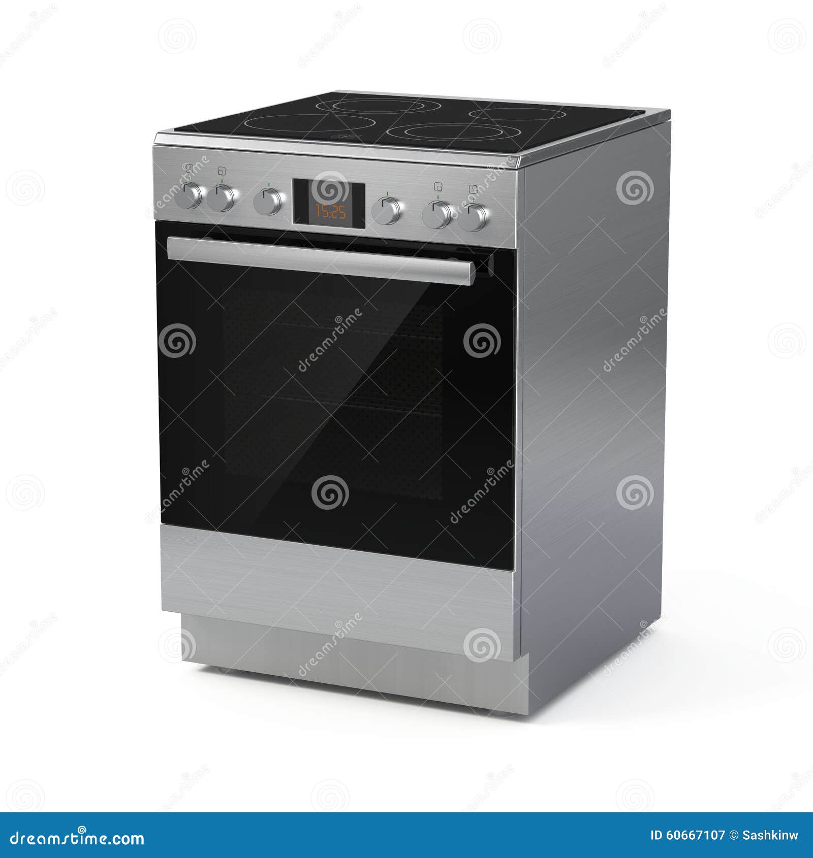 Modern electric range stock illustration. Illustration of radiant ...