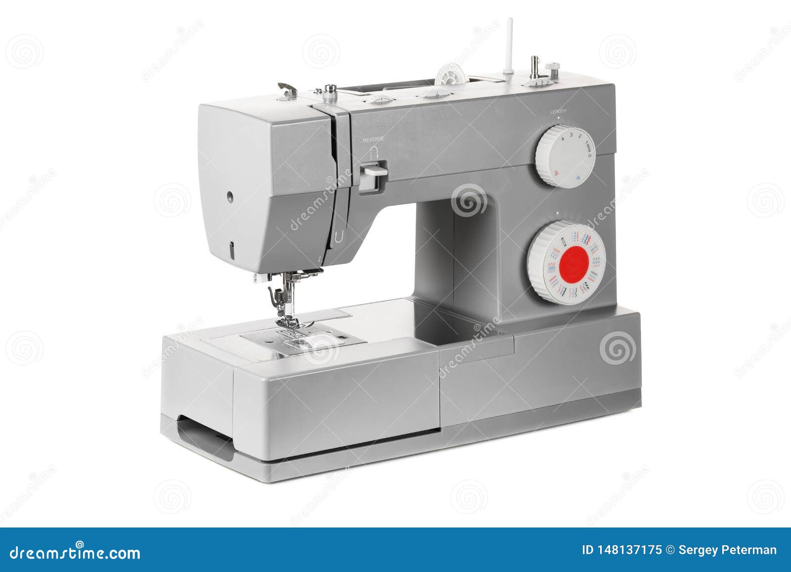Modern Electric Sewing Machine Stock Image - Image of home, design ...