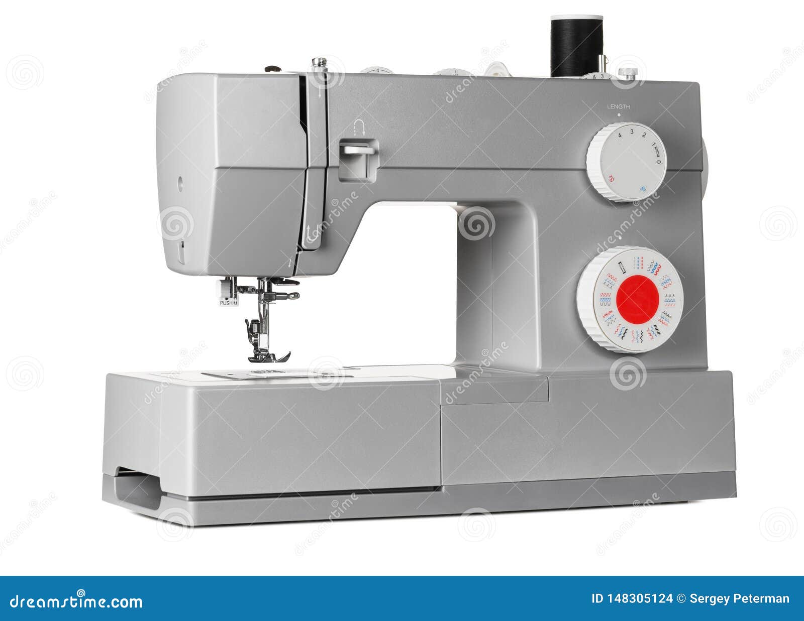 Modern Electric Sewing Machine Stock Photo - Image of industry ...