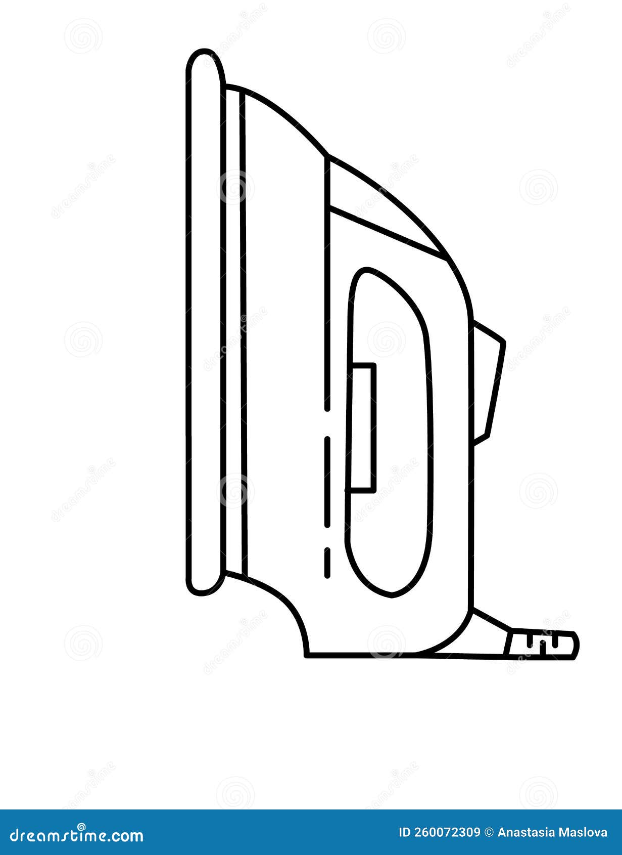 Modern Electric Steam Iron Vector Illustration Isolated on White ...