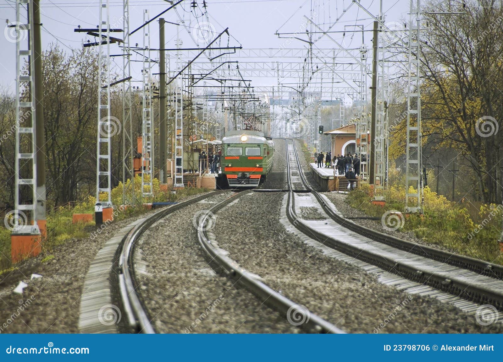 Modern Electric Train Arrives on a Station Stock Photo - Image of ...