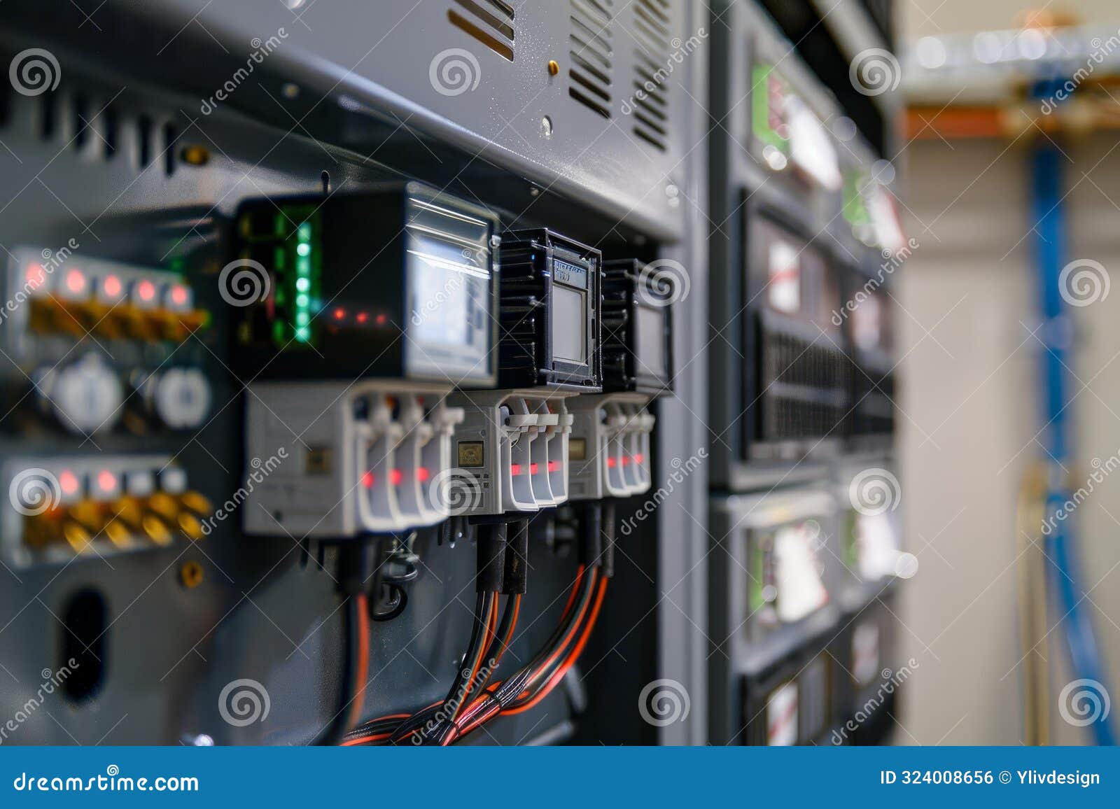 Advanced Electrical Powered Rubbish Trash Skip Bin In A Street. Brown ...