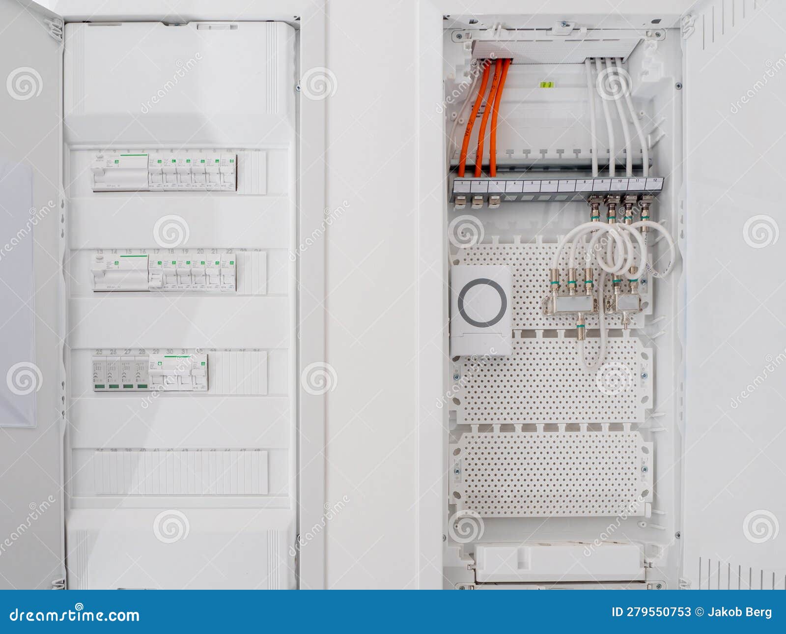 Modern Electrical Panel in the Apartment. Stock Image - Image of ...