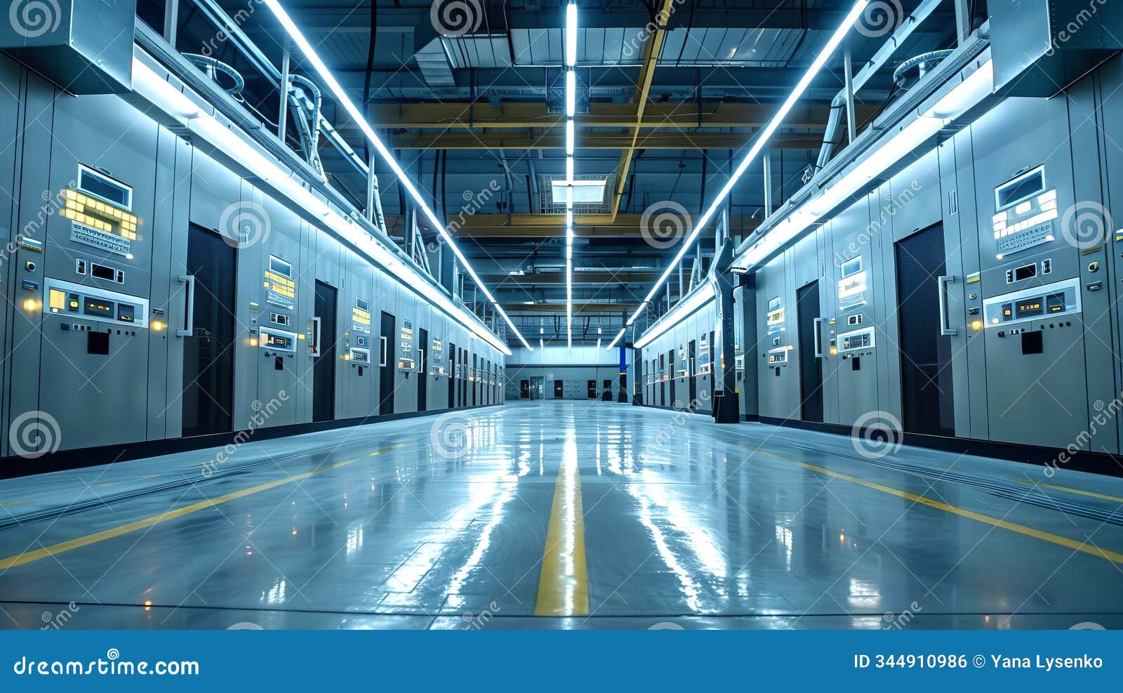 Modern Electrical Substation Interior With Advanced Technology And ...