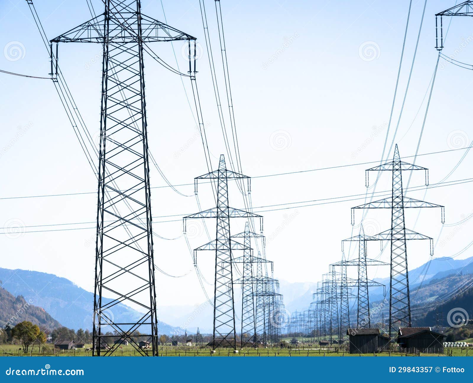 Electricity pylon stock image. Image of metal, clear - 29843357