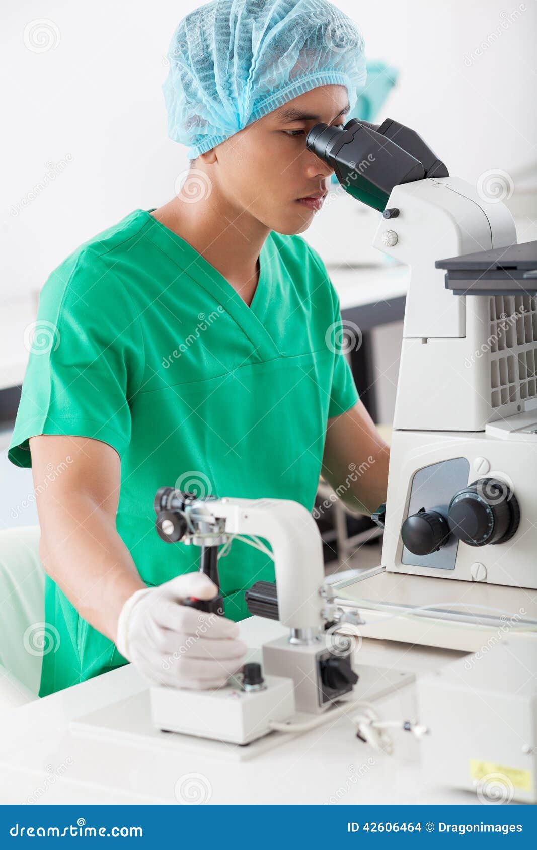 Modern electron microscope stock photo. Image of concentration - 42606464