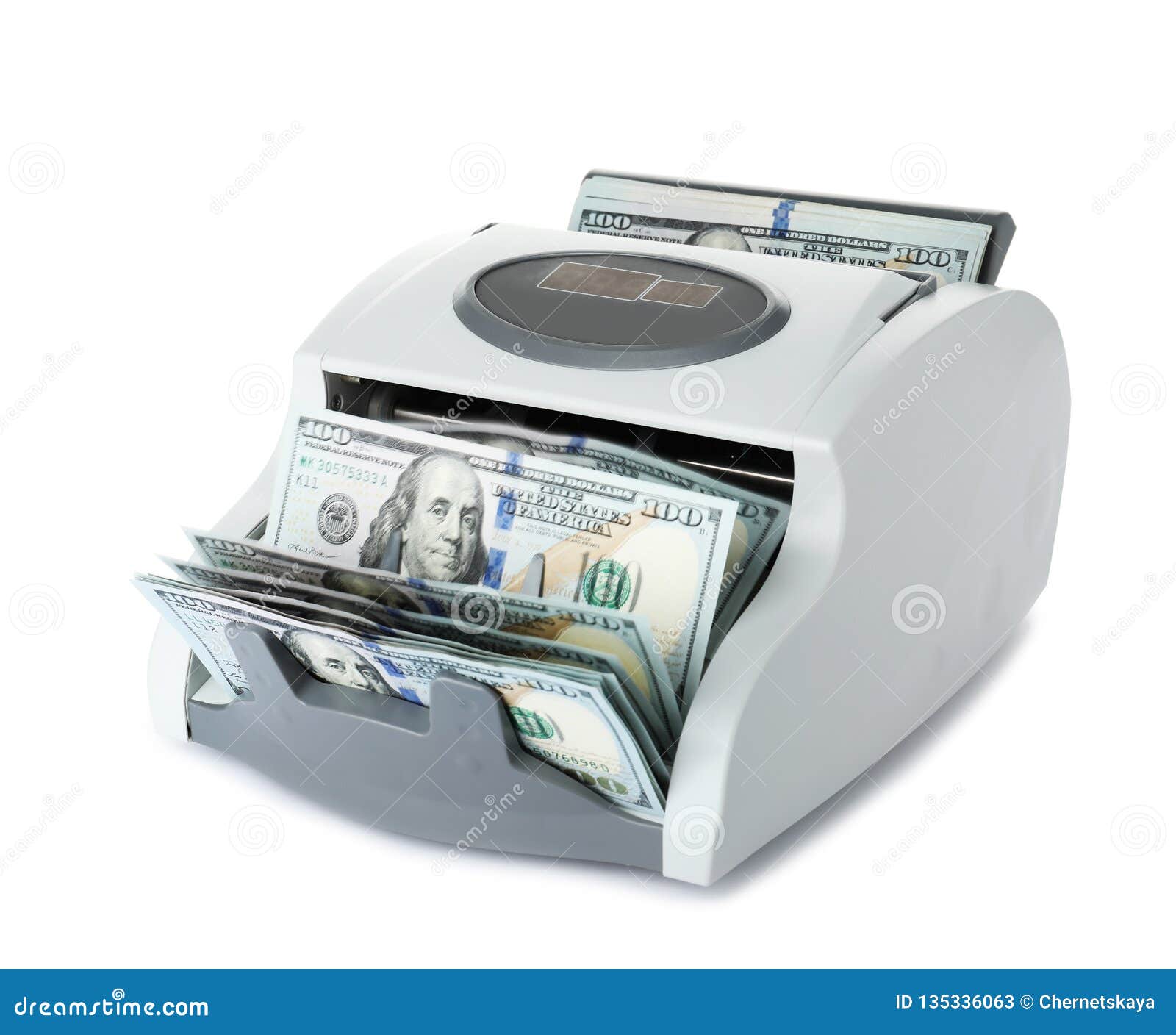 Modern Electronic Bill Counter with Money Stock Image - Image of ...