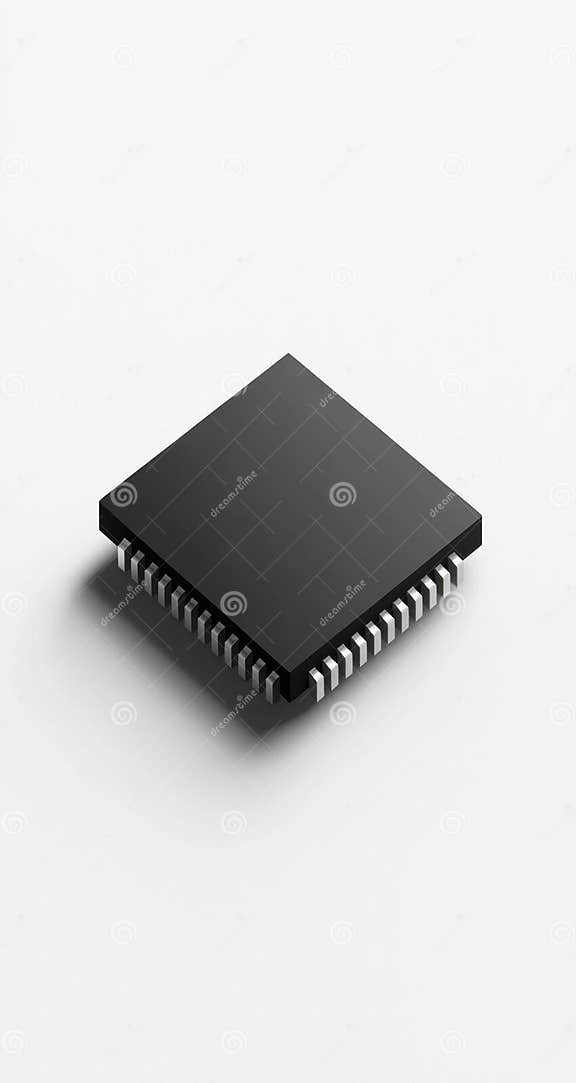Modern Electronic Chip Design Stock Image - Image of object, digital ...
