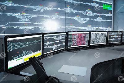 Modern Electronic Control Room , Science and Technology Background ...