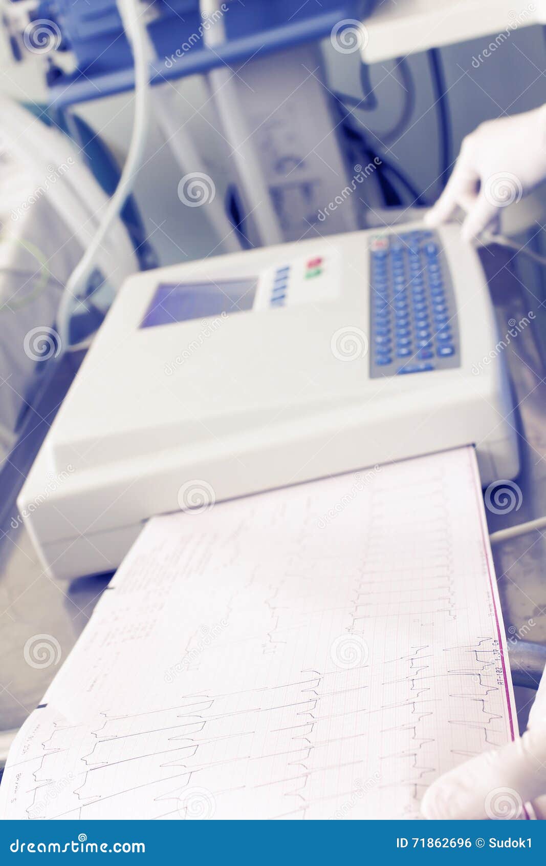 Modern Electronic Device for Recording ECG Stock Photo - Image of ...