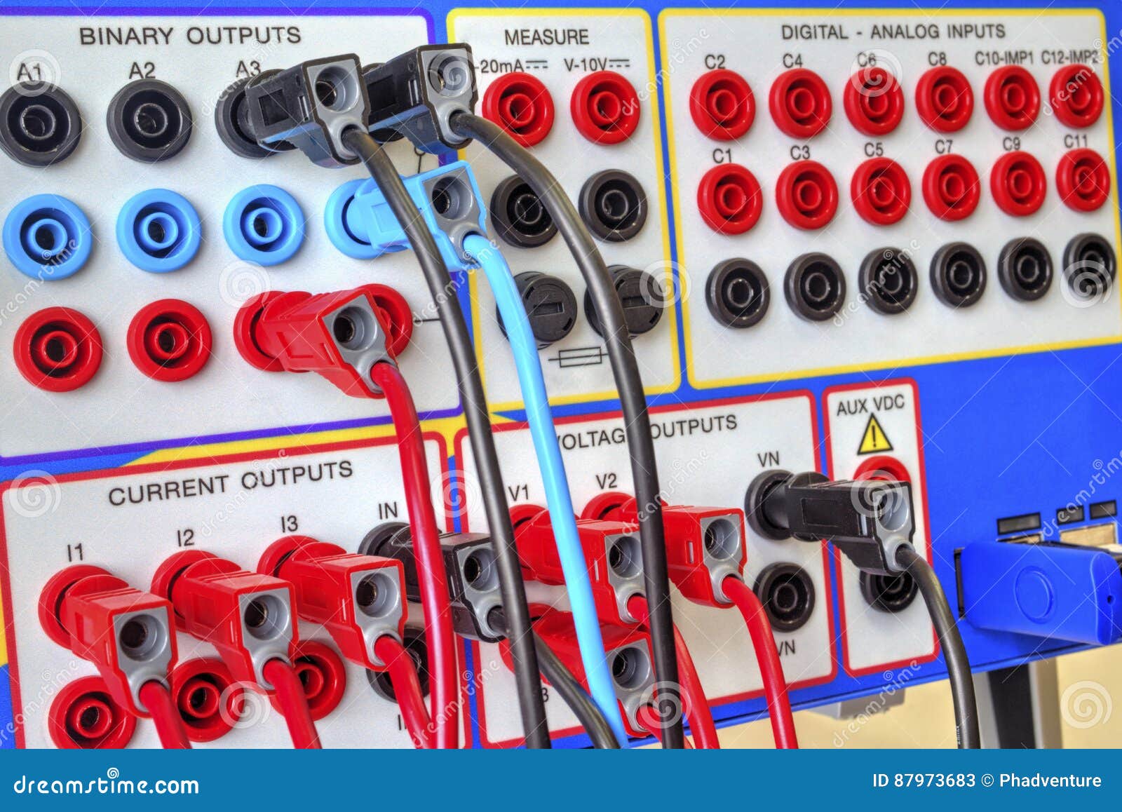 Modern Electronic Device for Relay Protection Testing Stock Image ...