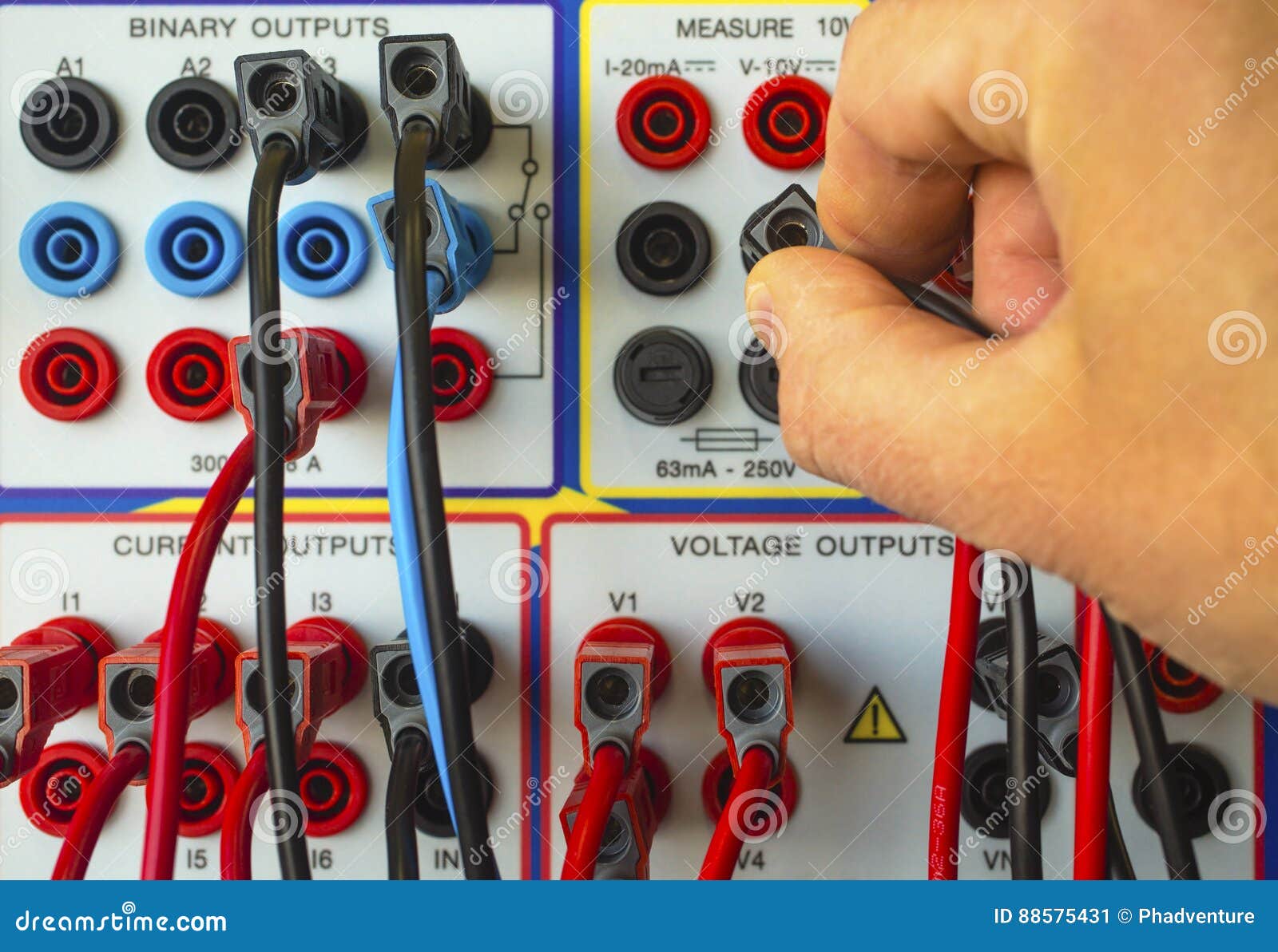 Modern Electronic Device for Relay Protection Testing Stock Image ...