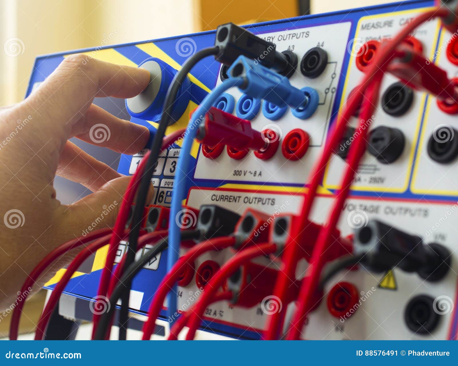 Modern Electronic Device for Relay Protection Testing Stock Image ...