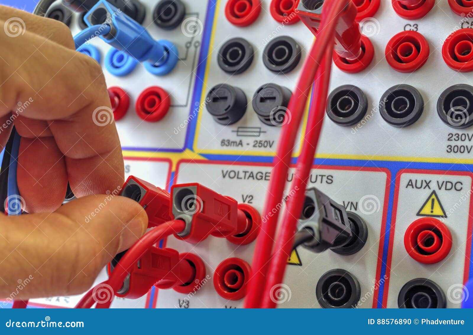 Modern Electronic Device for Relay Protection Testing Stock Photo ...