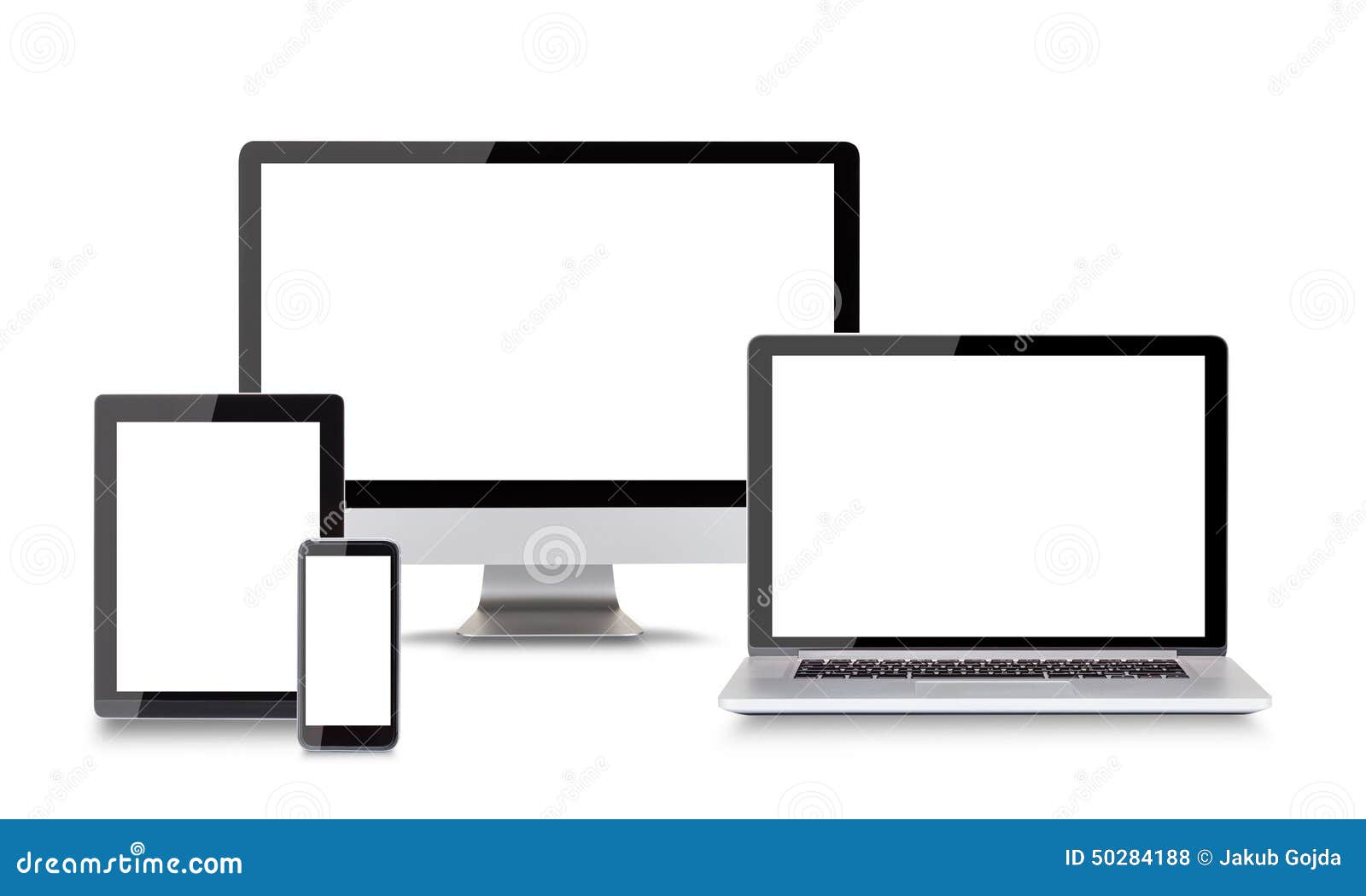 Modern Electronic Devices on White Background Stock Illustration ... Modern Electronic Devices on White Background Stock Illustration ...