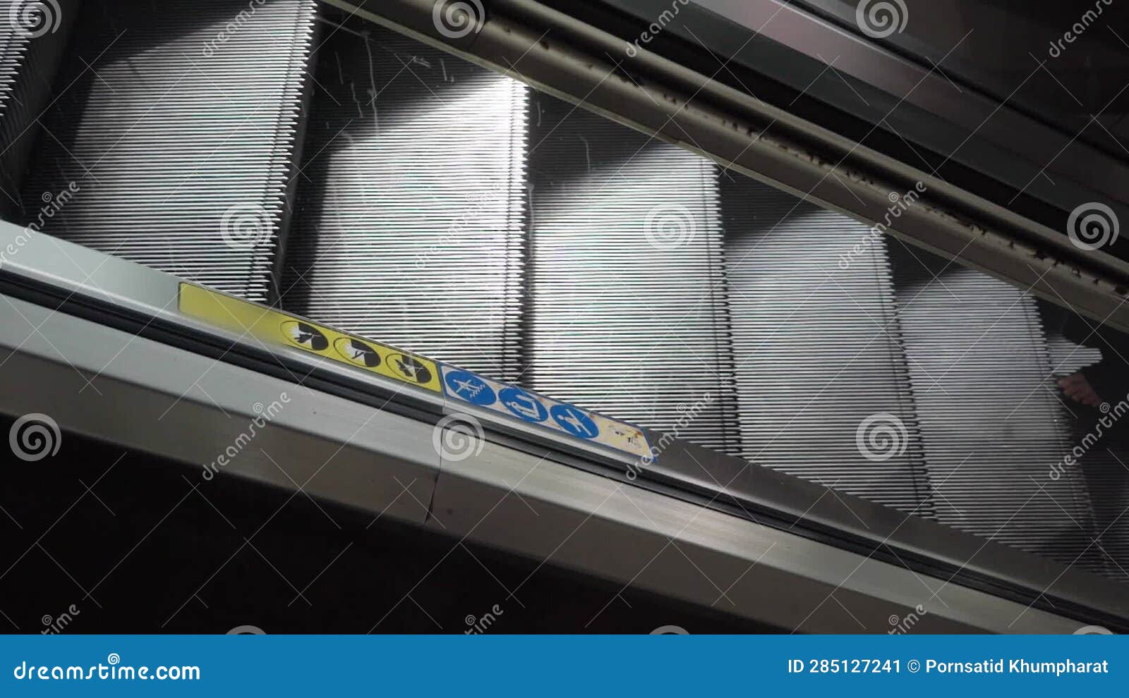 Modern Electronic Escalator Inside the Office, Building, Train Station ...