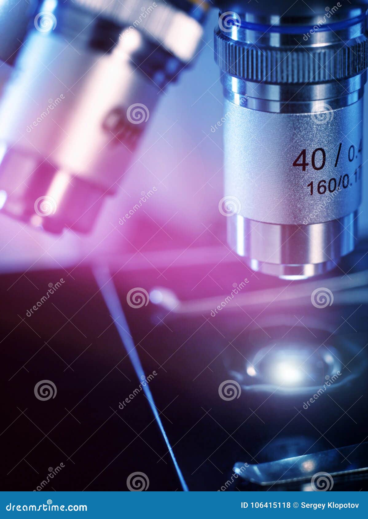 A Modern Electronic-optical Device, a Microscope. Stock Photo - Image ...