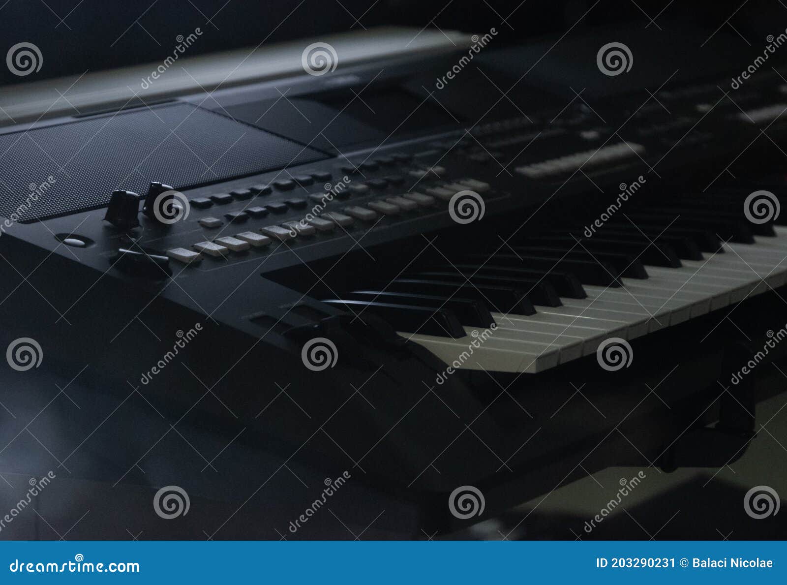 Modern Electronic Organ with Built-in Speakers and a Multitude of ...