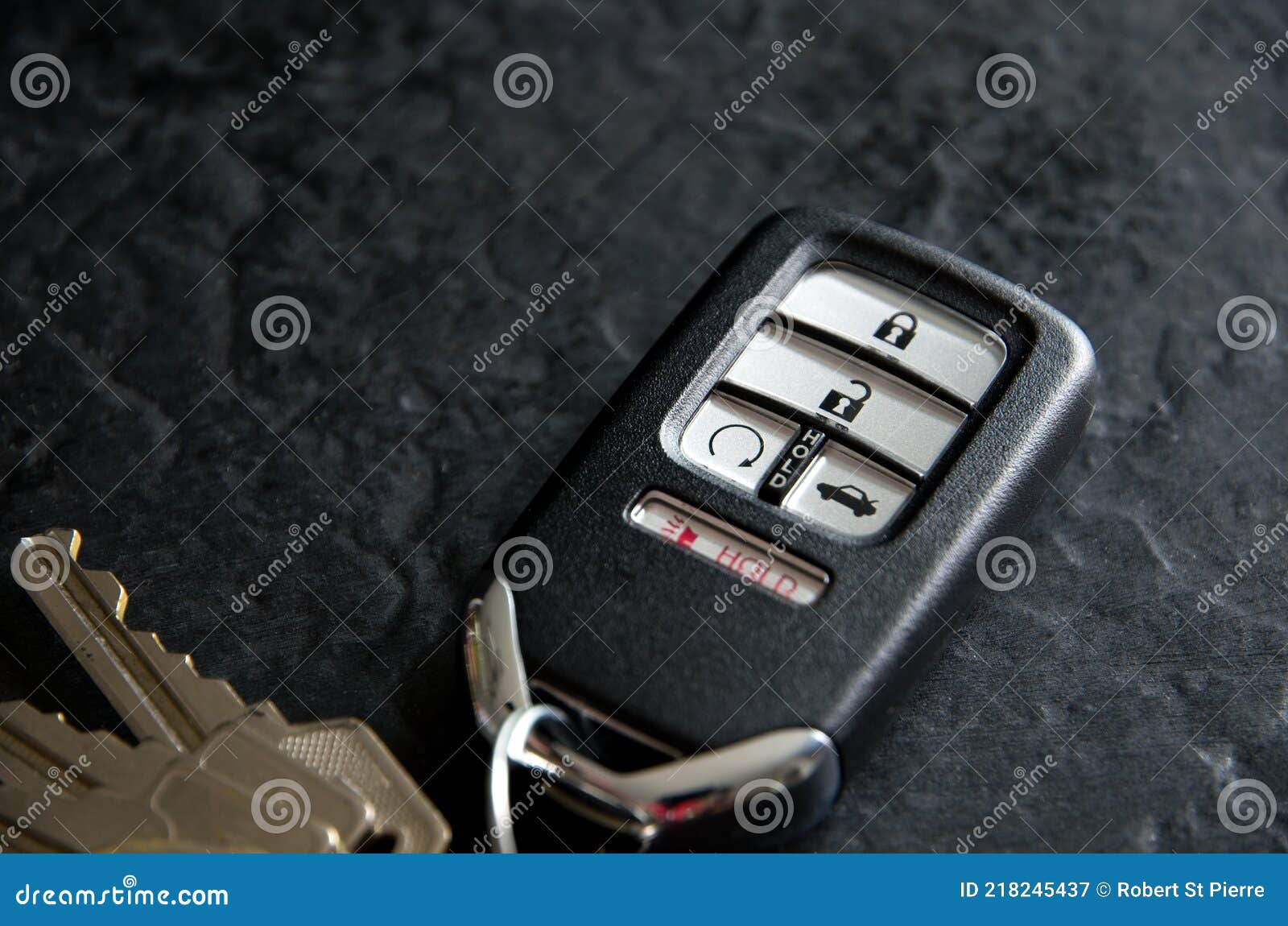 Modern Electronic Smart Key for Car on Dark Background Stock Image ...
