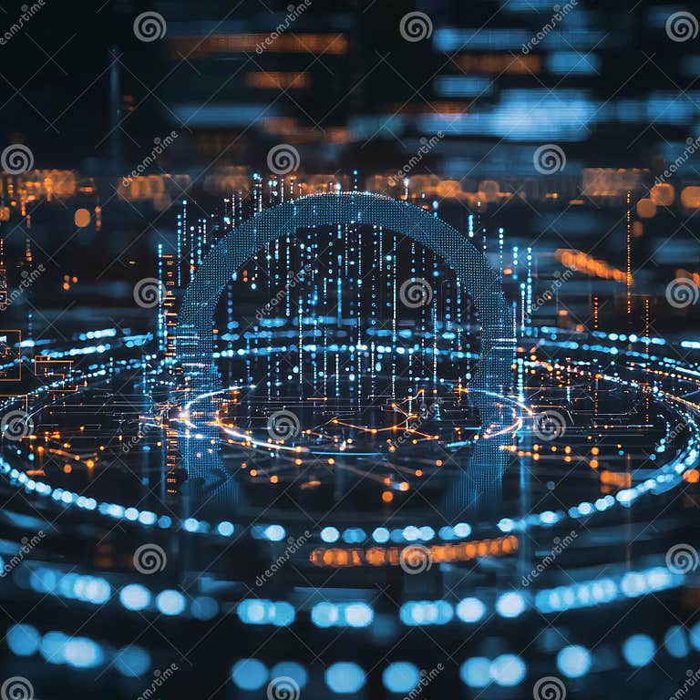 Modern Electronic Technology Background with Abstract Circuit Board ...