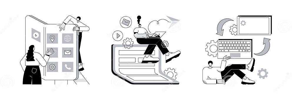 Modern Electronics Abstract Concept Vector Illustrations. Stock Vector ...