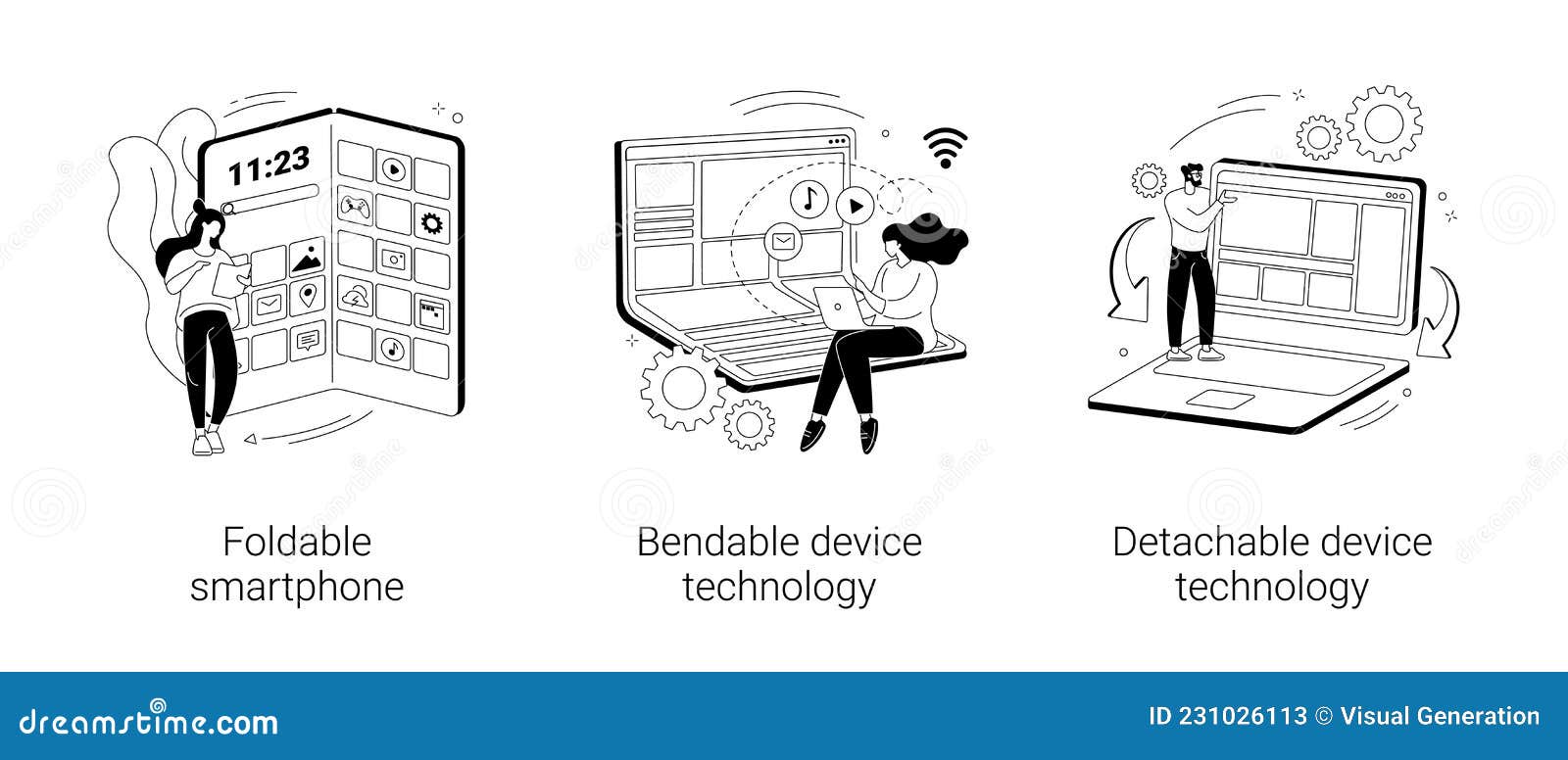 Modern Electronics Abstract Concept Vector Illustrations. Stock Vector ...