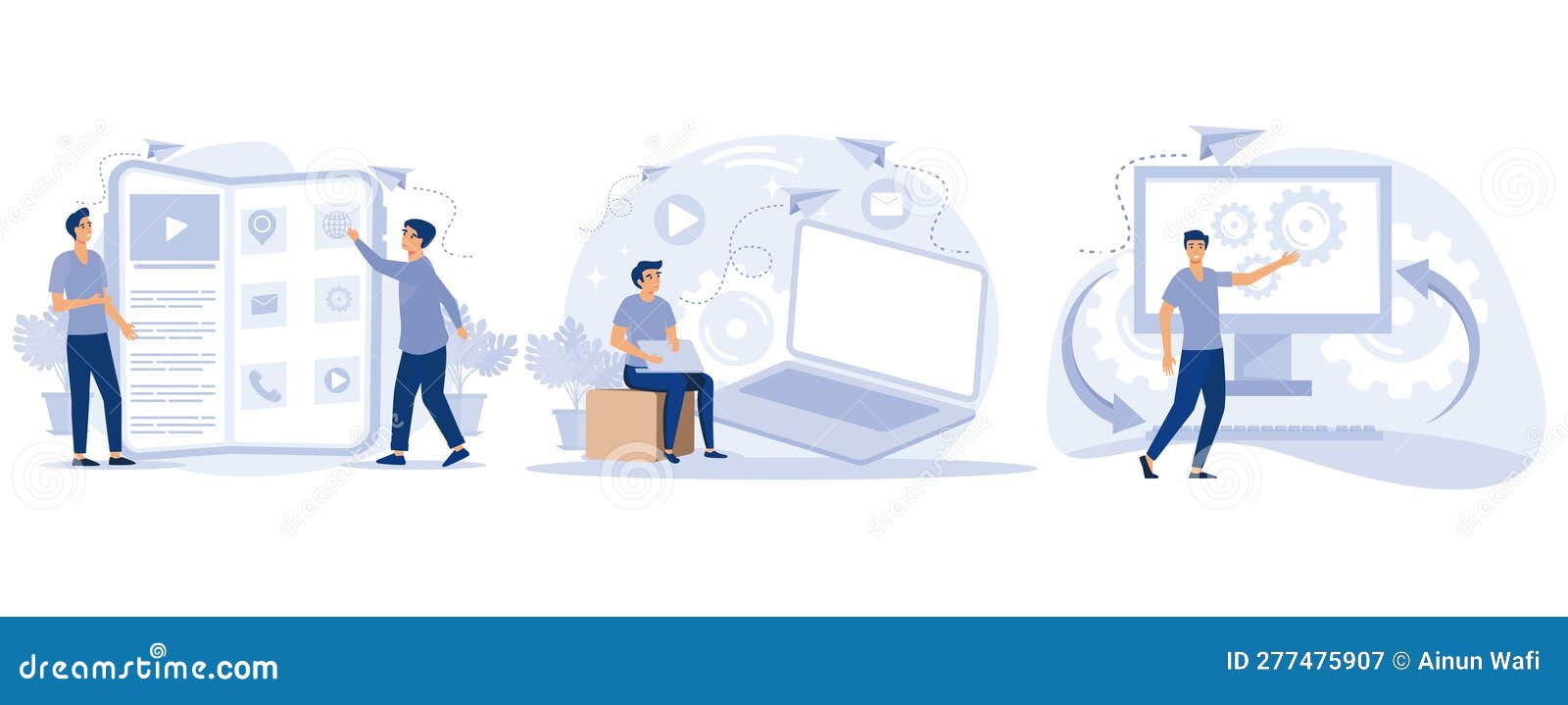 Modern Electronics Concept, Foldable Smartphone, Bendable and ...