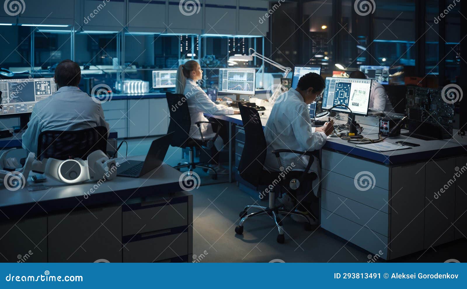 Modern Electronics Development Facility: Diverse Team of Multi-Ethnic ...