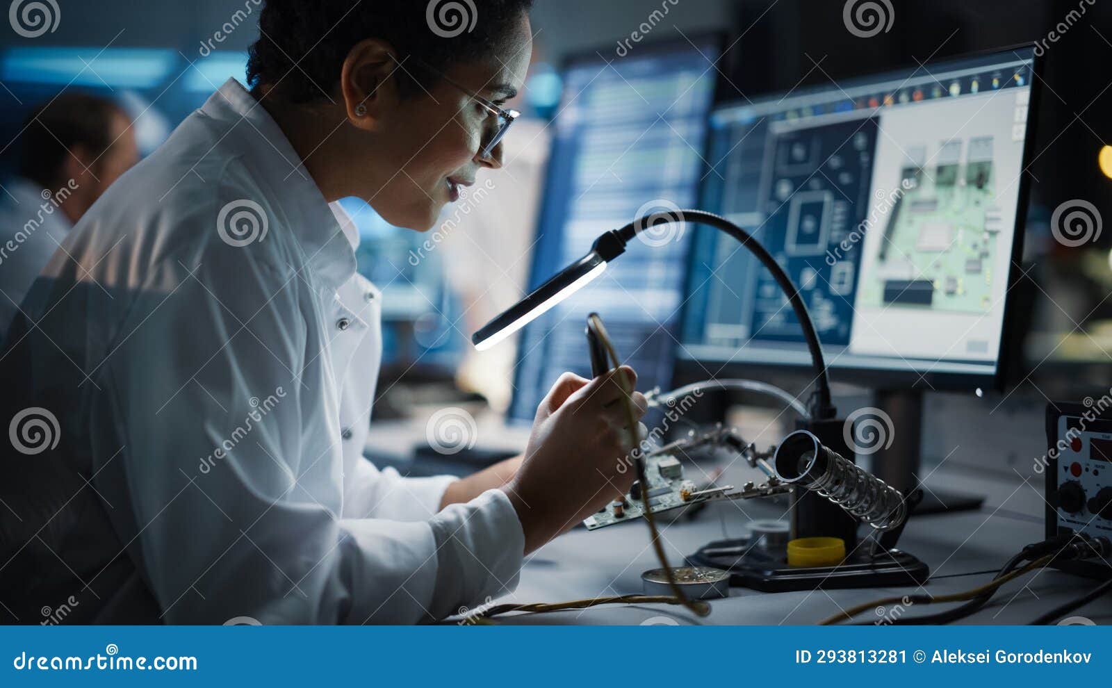 Modern Electronics Research and Development Facility: Beautiful Black ...