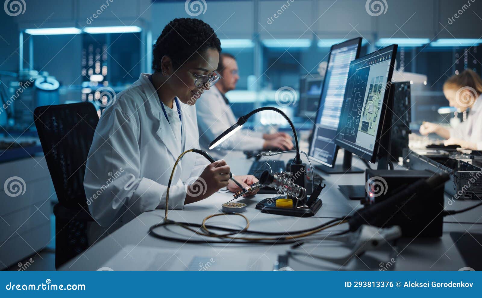 Modern Electronics Research, Development Facility: Black Female ...