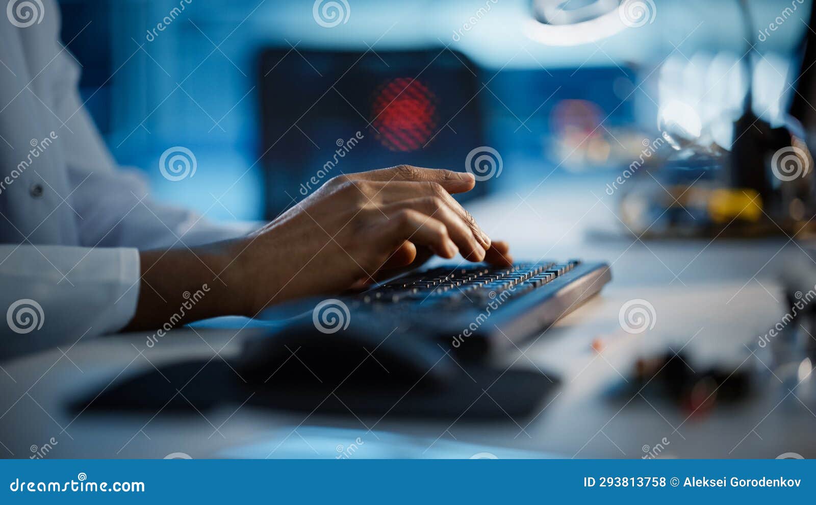 Modern Electronics Research, Development Facility: Engineer Working on ...