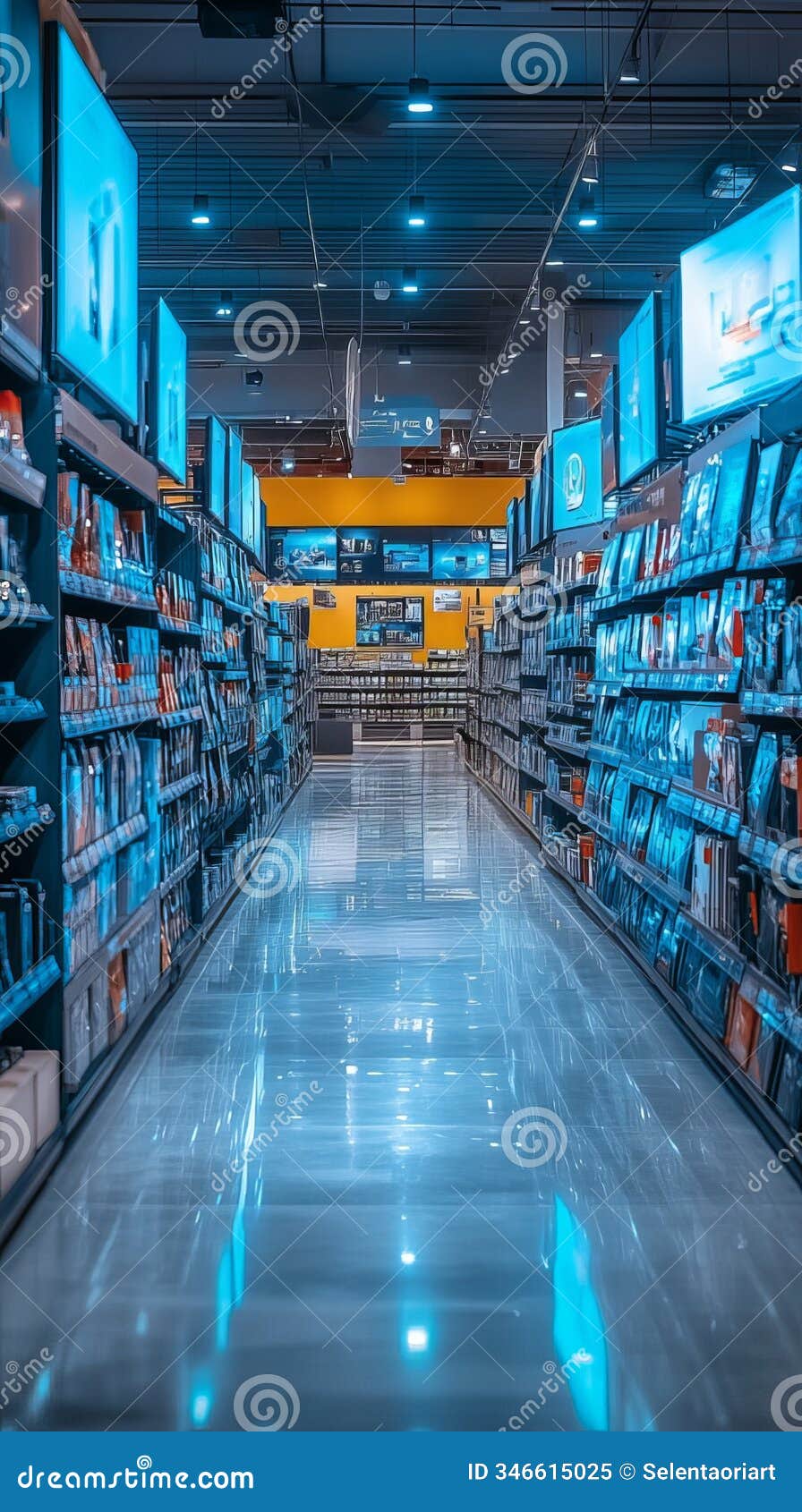 Modern Electronics Section stock illustration. Illustration of consumer ...