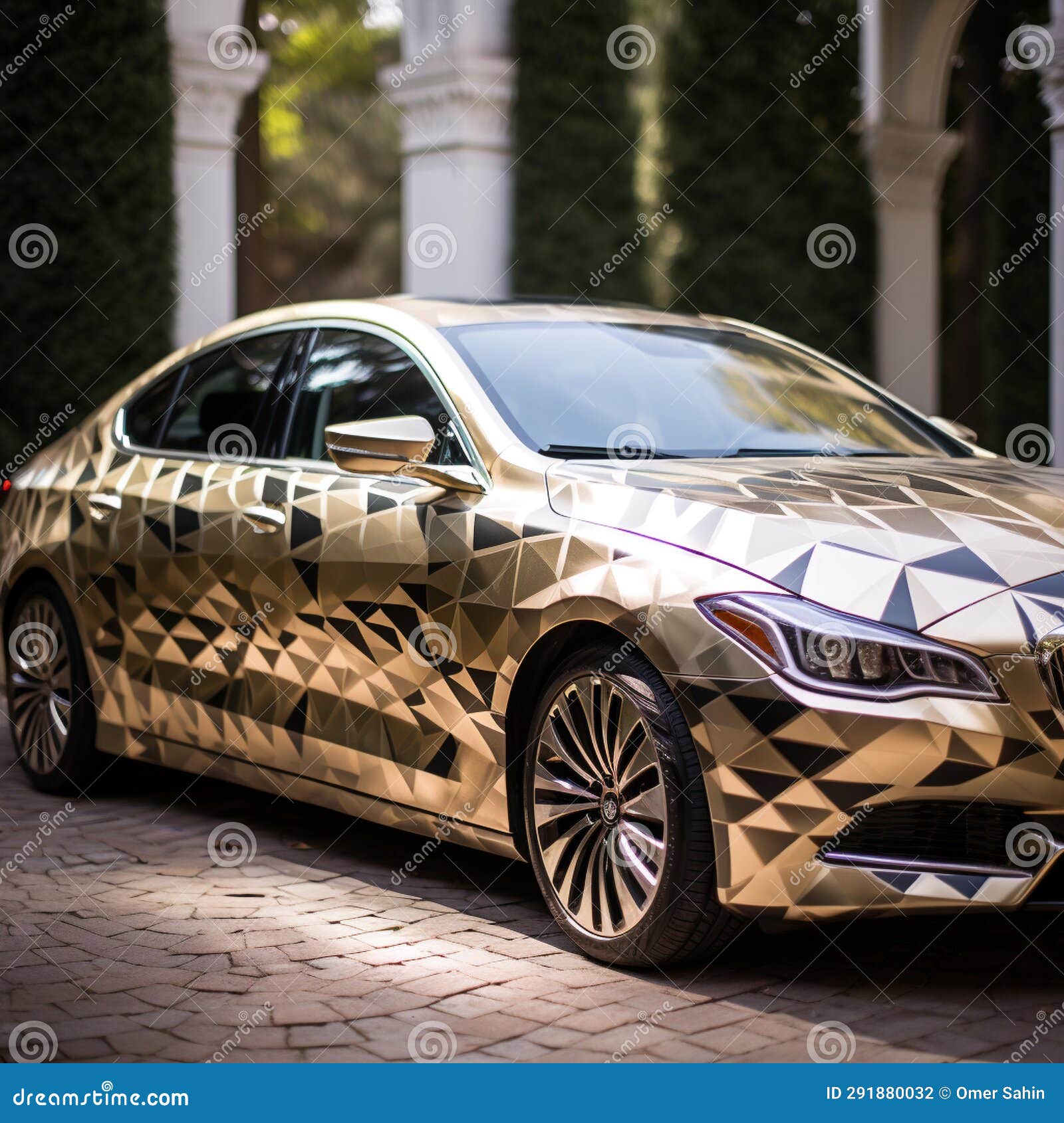 Modern Elegance: Geometric Patterns in Metallic Tones for a ...