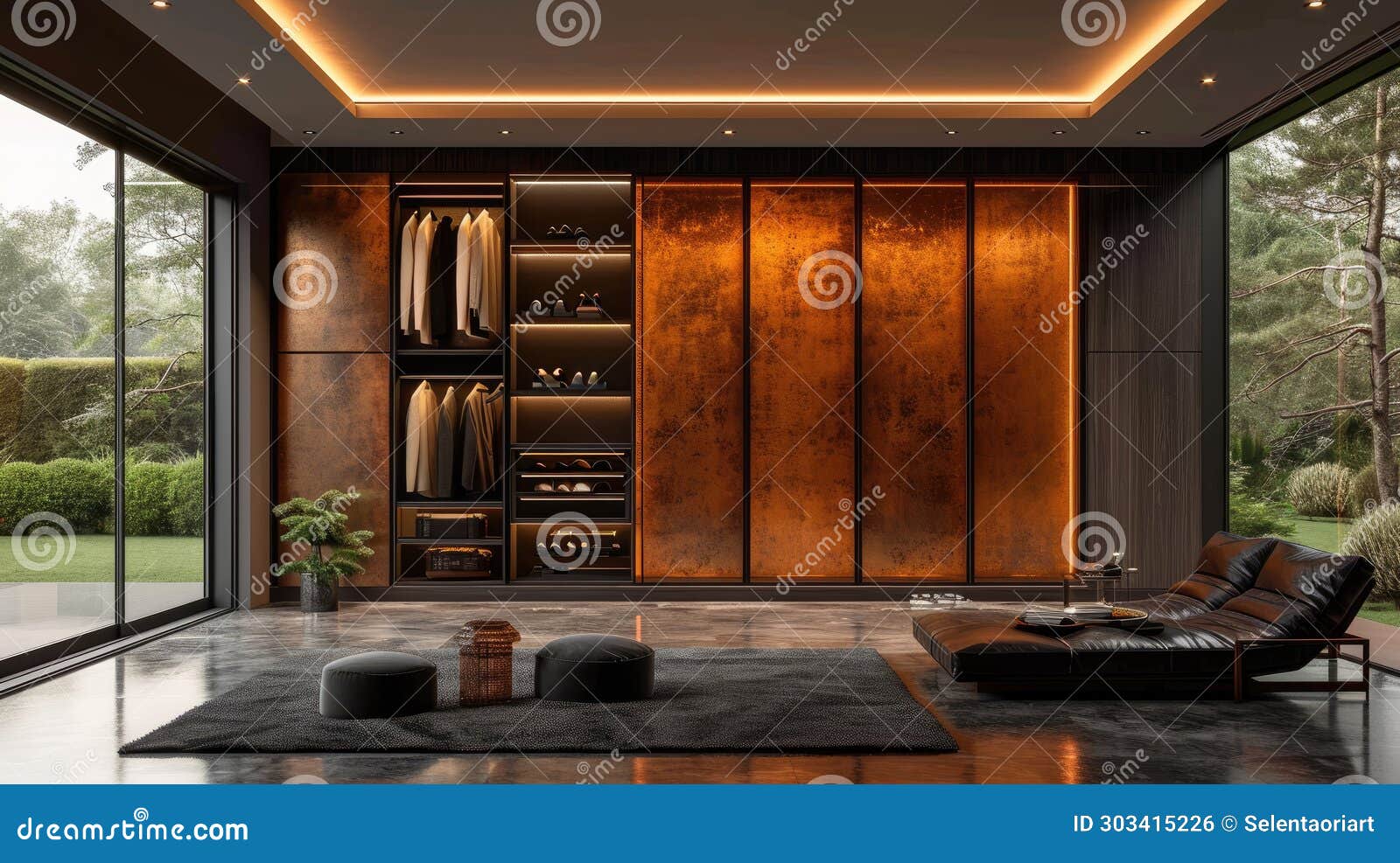 Modern Elegance Wardrobe Concept Stock Illustration - Illustration of ...