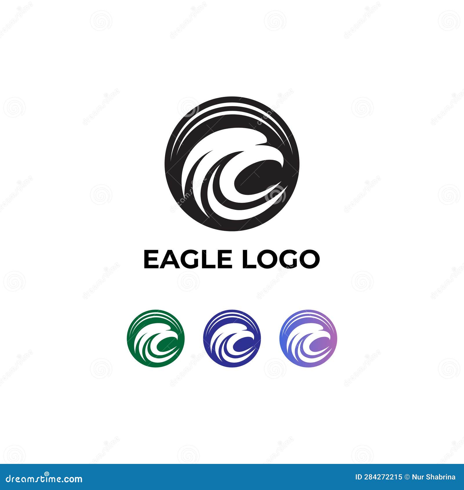 Modern Elegant Eagle in Circle Design Premium Concept Template ...