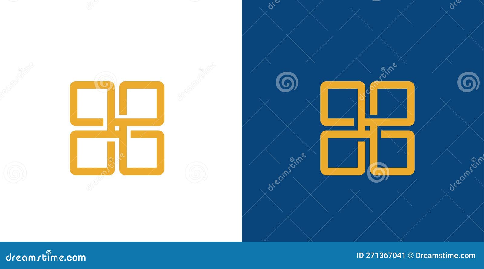 Modern and Elegant Four Box Logo Design Stock Vector - Illustration of ...