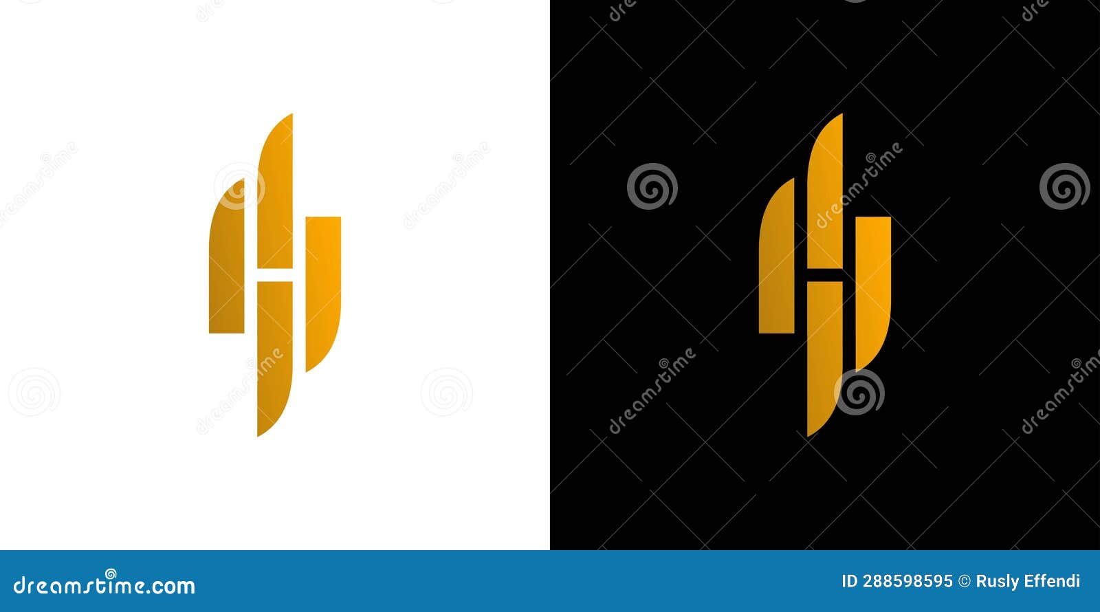 Modern and Luxury H Logo Design Stock Illustration - Illustration of ...
